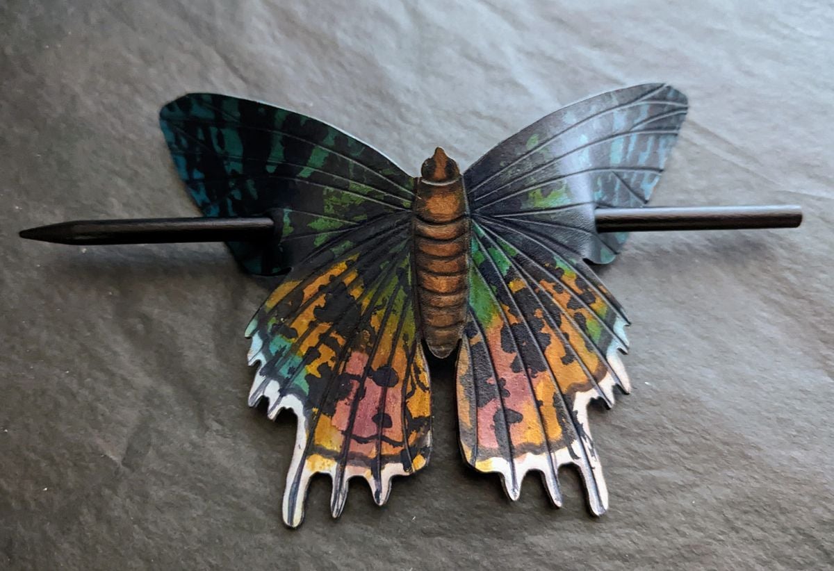 Sunset Moth Hairpin | Lillians Leather & Mercantile